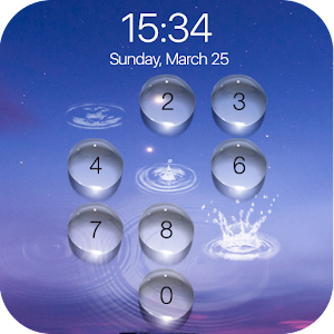 lock screen - water droplet Mod apk download - lock screen - water ...